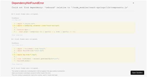 React Animation Playground Codesandbox