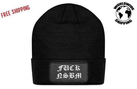 Patch Beanie Fuck Nsbm ★ Metal Patch Beanie ★ No Gods No Masters 🔥