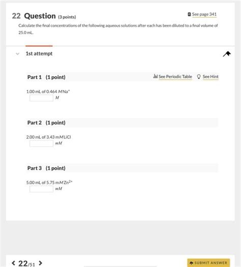 solved 22 question 3 points a see page 341 calculate the