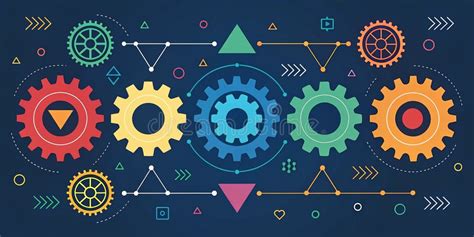 Large Language Model Artificial Intelligence Optimization Abstract Art Depicting Colorful Gears ...