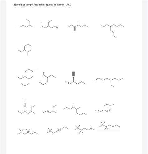 Name The Compounds Below According To Iupac Rules R Quimica