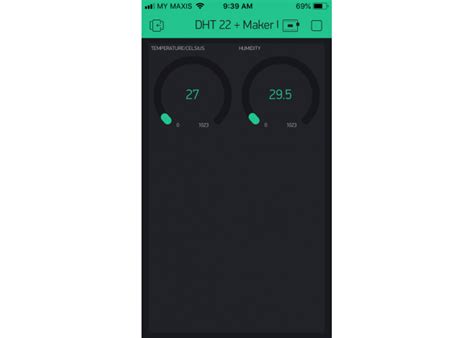 room temperature detection display on mobile by using arduino maker