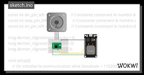 TP Mécatronique Tuto 1xStepper Base Copy Wokwi ESP32 STM32 Arduino Simulator