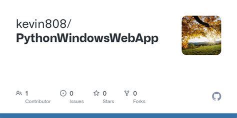 GitHub Kevin PythonWindowsWebApp