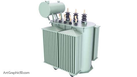 Oil Power Transformer Game Simulators Mods Low Polygon 3d Model 56