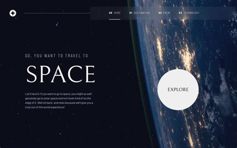 Frontend Mentor Space Tourism Website With Html Css And Javascript