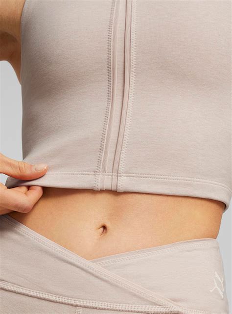 Ripley Top Deportivo Mujer Puma 522212 47 Exhale Cut Out Crop Beige