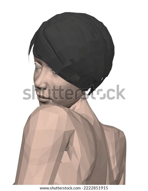 Polygonal Model Naked Girl Short Haircut Stock Illustration Shutterstock