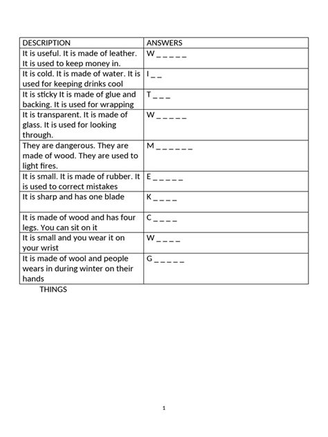 Description Exercise Pdf