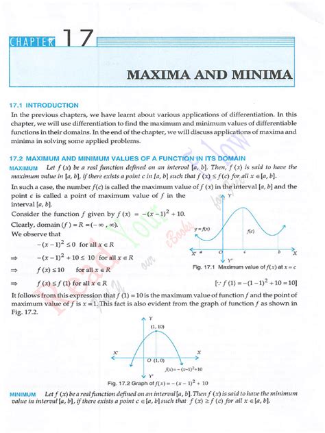 Maxima And Minima Pdf Mathematical Optimization Analysis