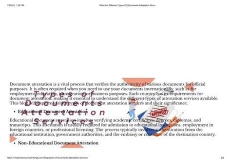 Different Types Of Documents Attestation Services Meaembassyattestation