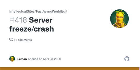 Server Freezecrash · Issue 418 · Intellectualsitesfastasyncworldedit