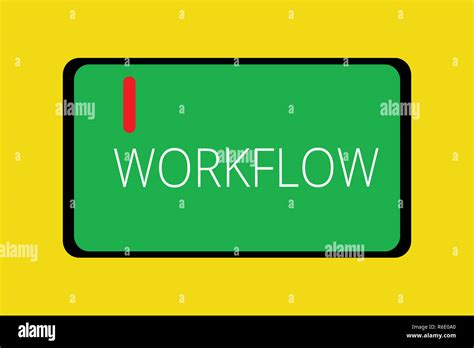 word writing text workflow business concept for sequence of industrial