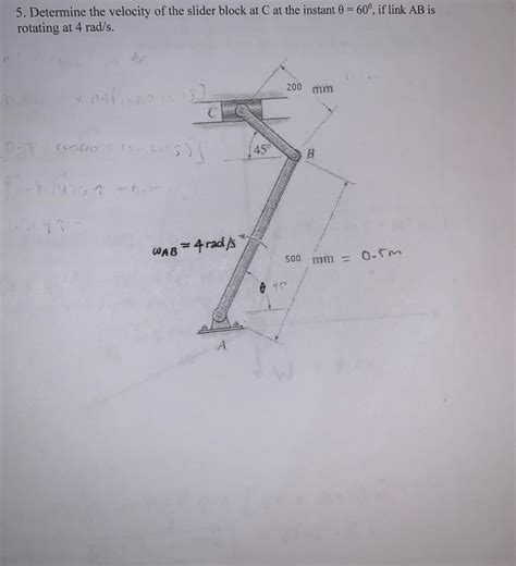 Solved Determine The Velocity Of The Slider Block At C At Chegg