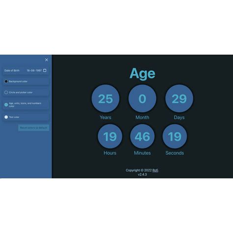 Caculate Your Age Every Second Syahrul Rofi