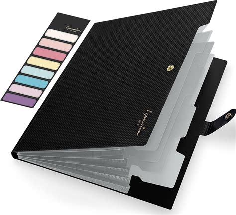 Expanding File Folder Letter Size Accordion File Organizer 5 Pocket Folders For Documents