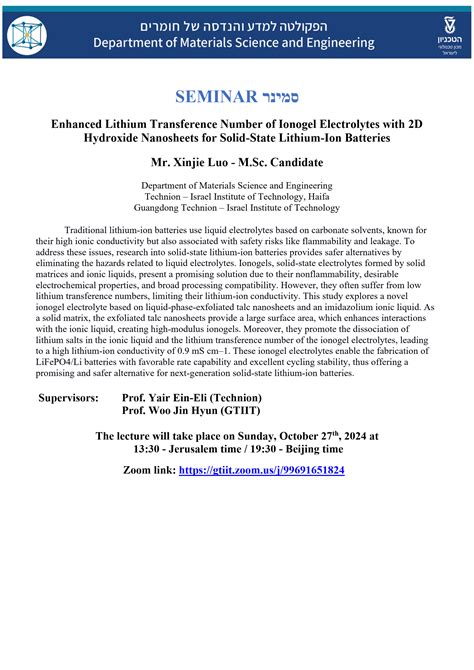 Enhanced Lithium Transference Number Of Ionogel Electrolytes With 2d Hydroxide Nanosheets For