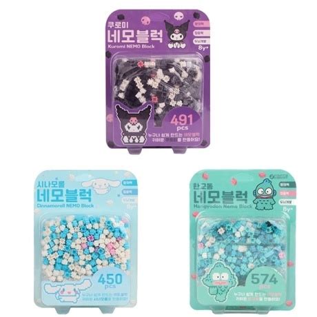 위메프플러스 산리오 디폼 블럭 시나모롤 쿠로미 한교동 네모 픽셀 블럭 캐릭터 장난감 장난감