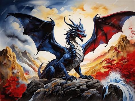 Premium Photo Mythical Beauty Of A Dragon Beautiful Dragon Background Images Dragon Wallpapers