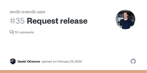 Request Release · Issue 35 · Stm32 Rsstm32 Usbd · Github