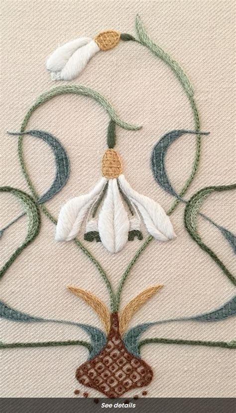 Crewel Embroidery Kit The Galanthus Collector Historical Embroidery