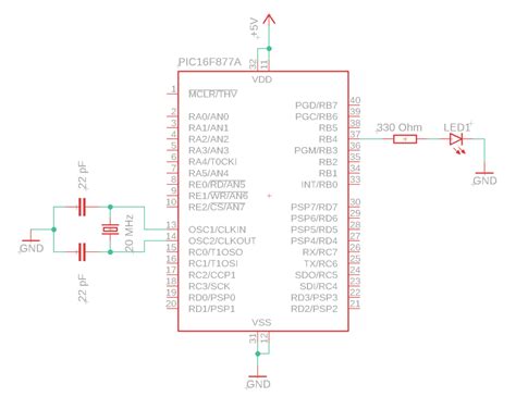 Connecting Pic16f877a With Leds Florisera