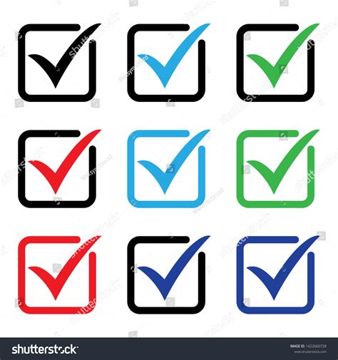 Tick Icon Vector Symbol Checkmark Isolated 库存矢量图免版税1422660728