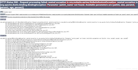 Status 500 Request Processing Failed； Nested Exception Is Org