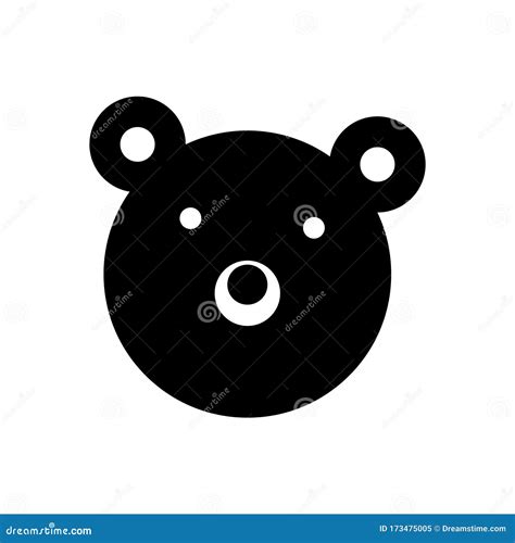 Bear Outline Icon Symbol Logo Illustration For Mobile Concept And Web Design Stock Vector