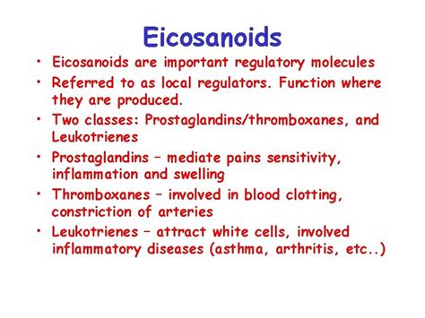 Synthesis Of Eicosanoids Glycerolipids And Isoprenoids Eicosanoids