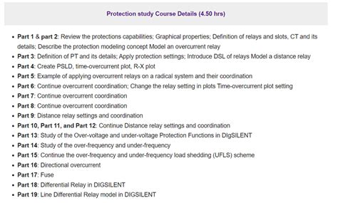 digsilent training package protection relay