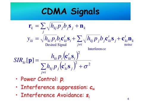 Ppt Power Control Interference Suppression And Interference Avoidance In Wireless Systems