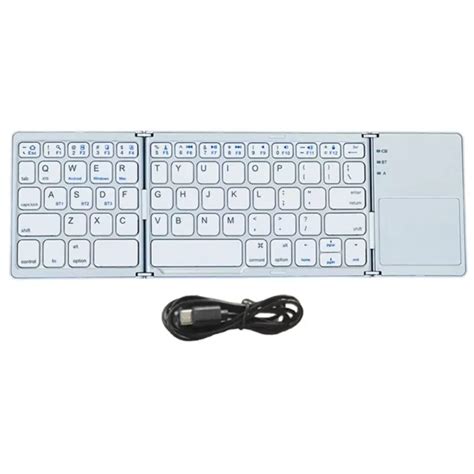 Bluetooth Keyboard Folding Wireless Keypad Touchpad For Ios Android