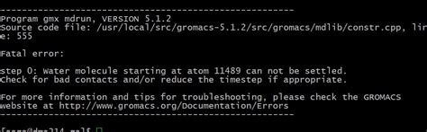 Error In Nvt On Water Molecule Settlement User Discussions Gromacs