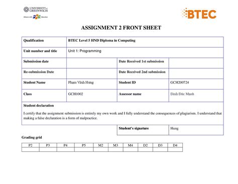 Assignment 2 Programming Docsity