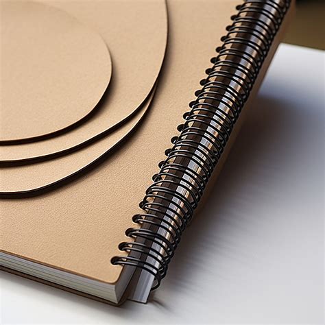 A Spiral Notebook With Multiple Spirals With Leather Covers Background