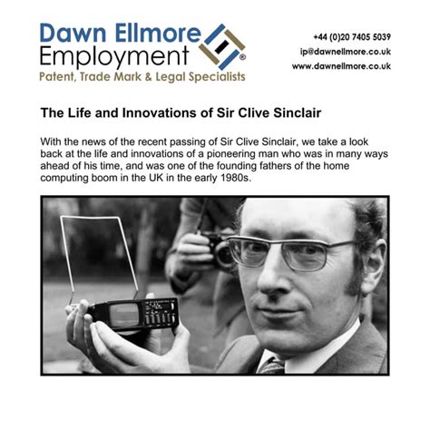 The Life And Innovations Of Sir Clive Sinclair Pdf Hobbies And Interests