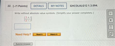 Solved 1 ﻿points ﻿ghcolalg12 13094write Without