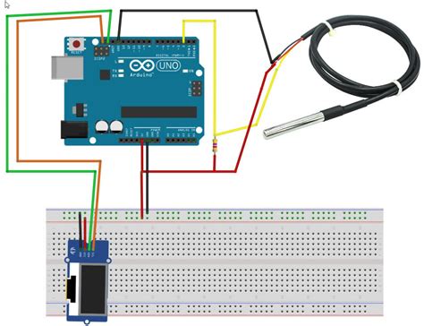 How To Use Ds18b20 Waterproof Temperature Sensor With Arduino Visuino