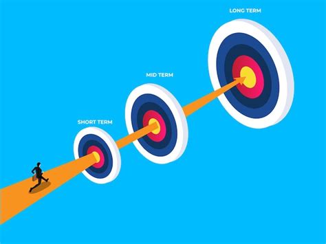 premium vector step to reach long term success