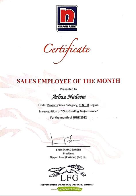 Sales Nippon Arbaz Nadeem