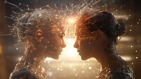 Premium Ai Image Interconnected Brains Working On A New Sparkling Generative Ai