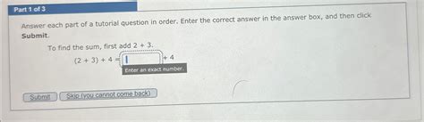 Solved Part 1 ﻿of 3answer Each Part Of A Tutorial Question