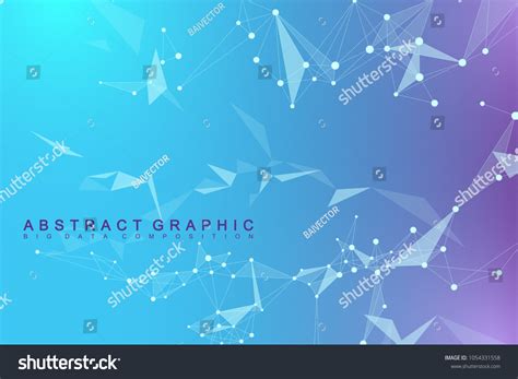 Big Data Visualization Graphic Abstract Background Stock Vector Royalty Free