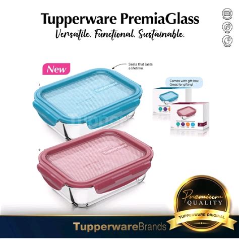 Tupperware Premiaglass Rectangular 10l Lunch Box Premium Glass Microwavable Shopee