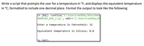 Solved 1 Write A Script That Prompts The User For A