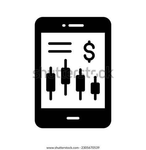 Data Chart Inside Mobile Showing Vector Stock Vector Royalty Free