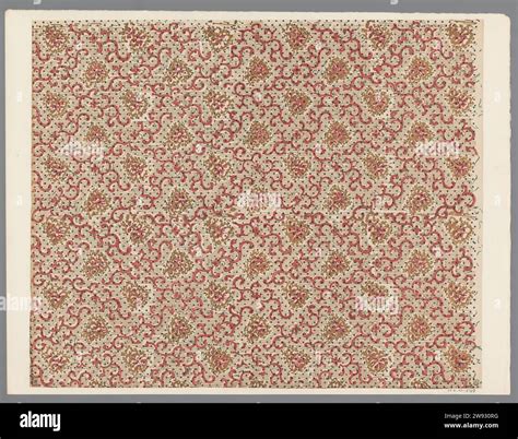 Leaf With Spreading Pattern Of Seals And Flowers Anonymous 1800
