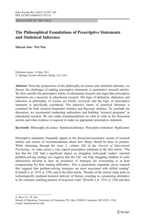 Pdf The Philosophical Foundations Of Prescriptive Statements And