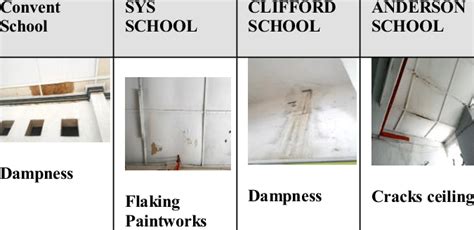 Evidence Of Types Of Defects Related To Ceiling Download Table